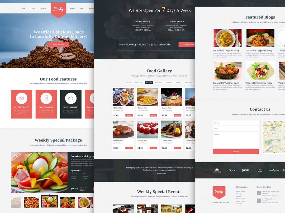 Foody - Restaurant Design · Masum Rana · AwesomeWeb
